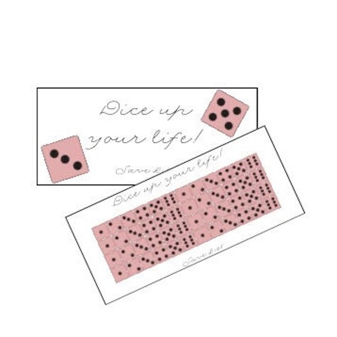 Dice up Your Life Game Savings Challenge Plastic Zip Wallet A6 Binder ...