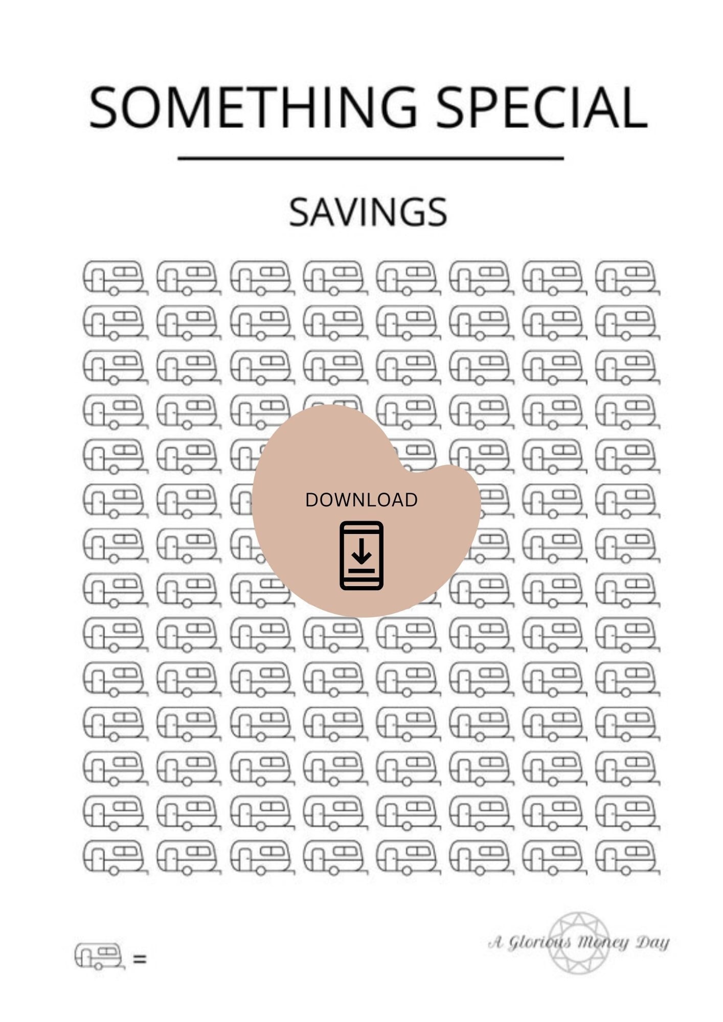 Caravan Savings Visual Tracker Saving for Something Special Colour ...