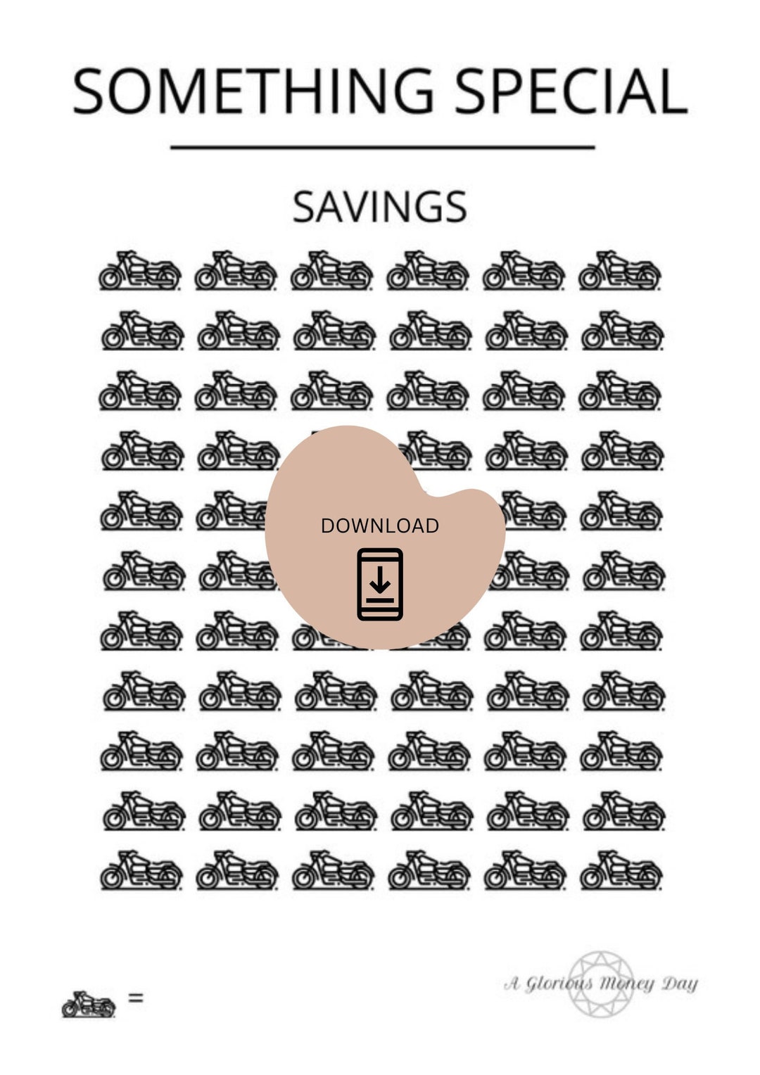 Motorbike Savings Visual Tracker Bike Saving for Something - Etsy