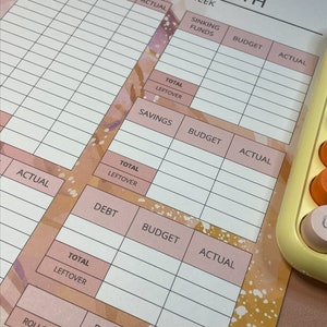 Budget Planner Weekly Check in Tracker Bills Savings Debt Income - Etsy