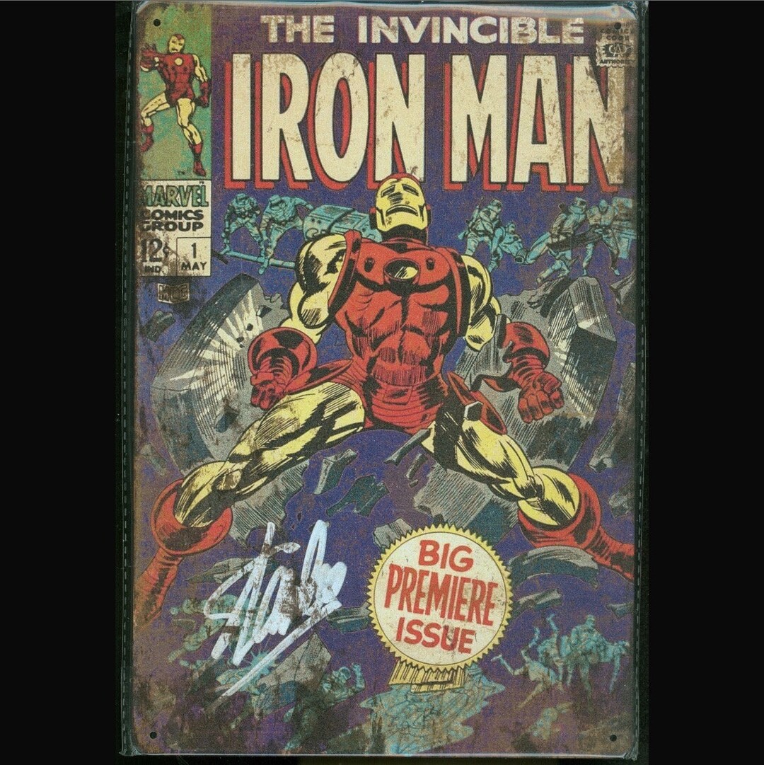 Vintage Marvel Tin Sign Invincible Iron Man 1 - Etsy