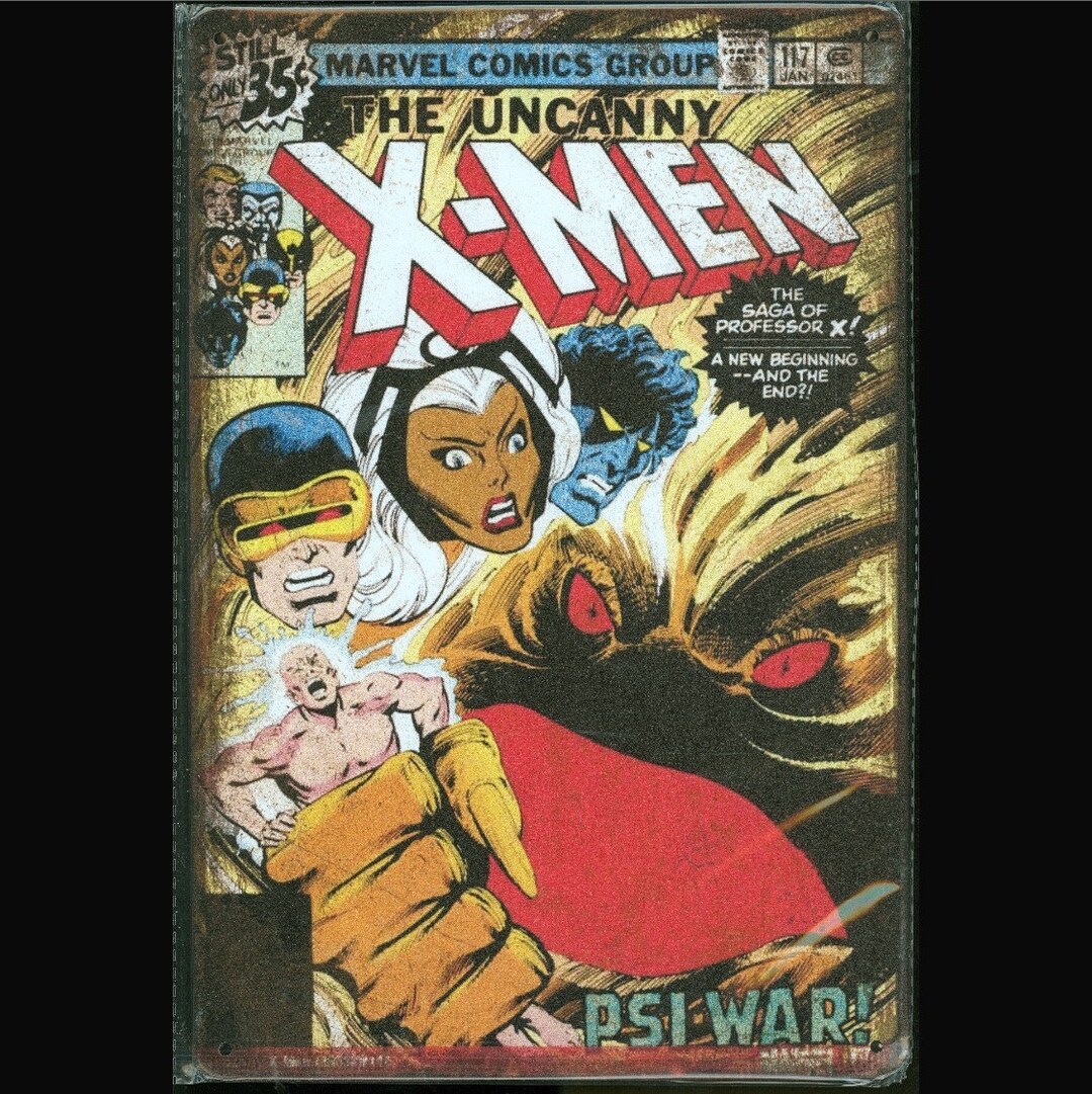 Vintage Marvel Tin Sign X-men 117 - Etsy