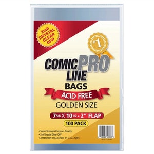 Comic Book Bags - Comic Pro Line 100 Count CCT - Etsy