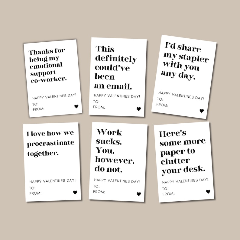 Printable Coworker Valentine's Day Card Easy to Print Office Card for ...