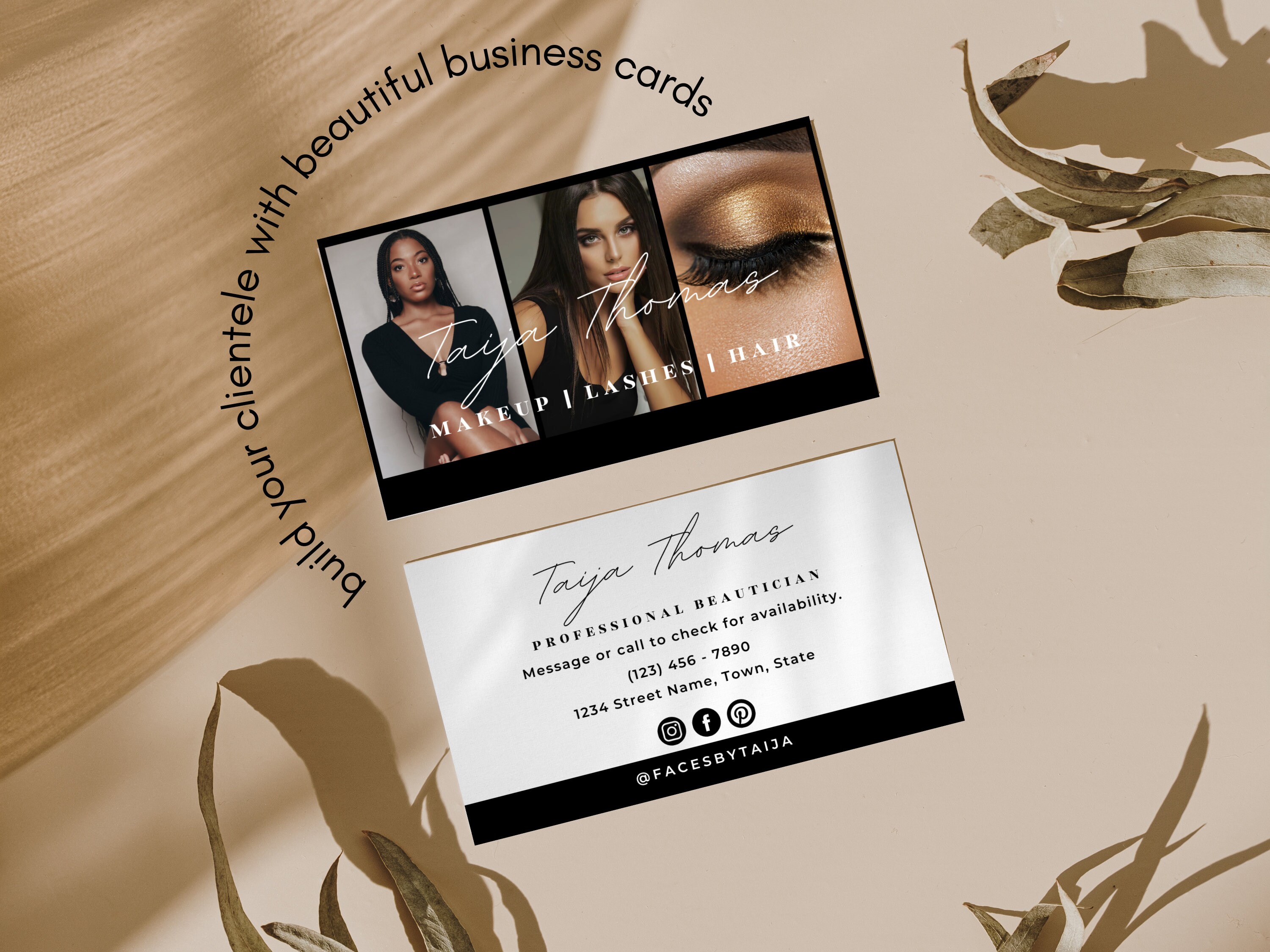 Luxury Beauty Business Card Template Hairstylists, Hair Salon Owner ...