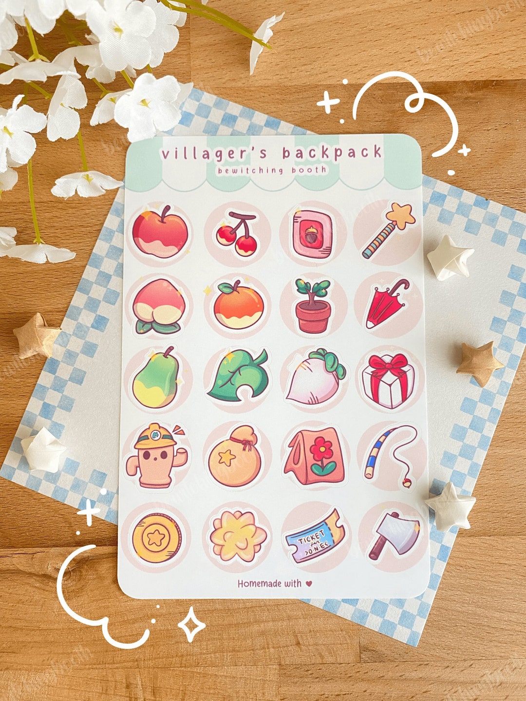 Villager's Backpack Sticker Sheet - Etsy
