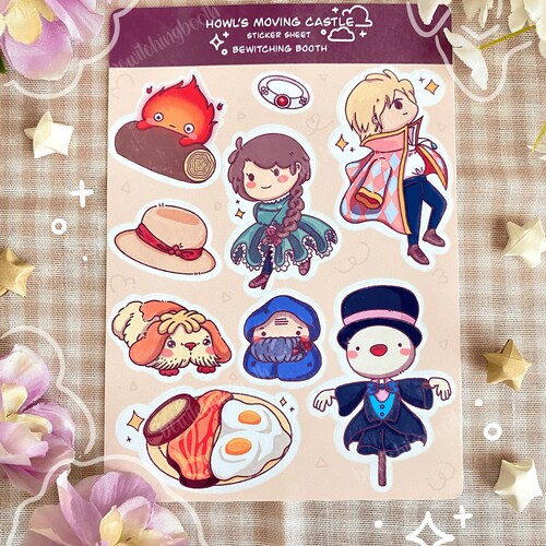 Howl's Moving Castle Sticker Sheet - Etsy