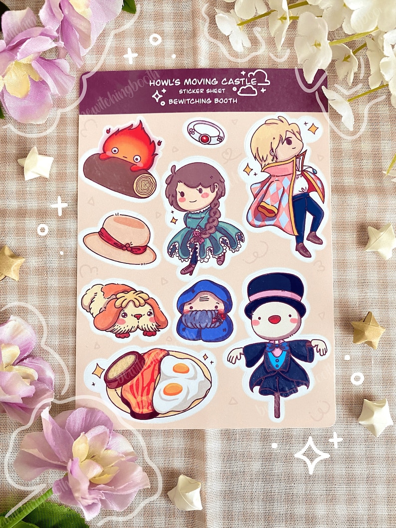 Howl's Moving Castle Sticker Sheet - Etsy