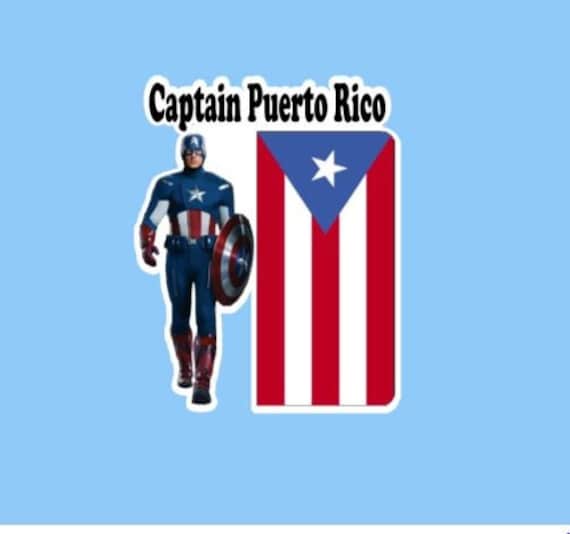 Captain Puerto Rico Sticker. Vinyl Waterproof 4 Sizes - Etsy