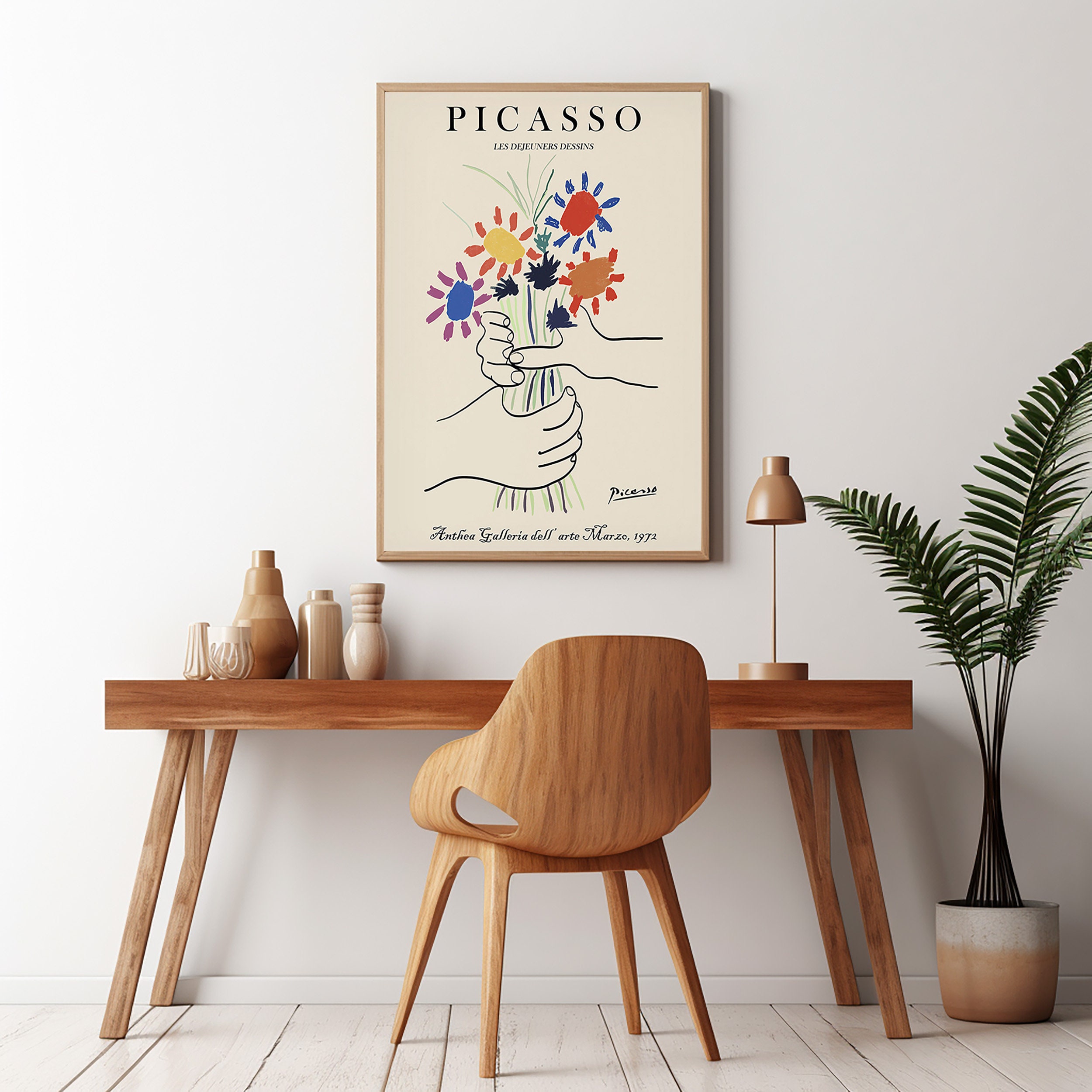 Pablo Picasso Wall Art Prints Picasso Poster Bouquet of Peace Mid ...