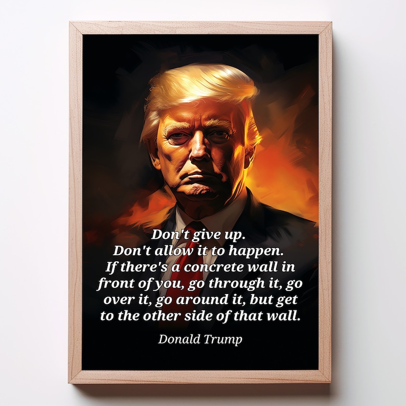 Donald Trump Motivational Poster Inspirational Wall Art Office Wall ...