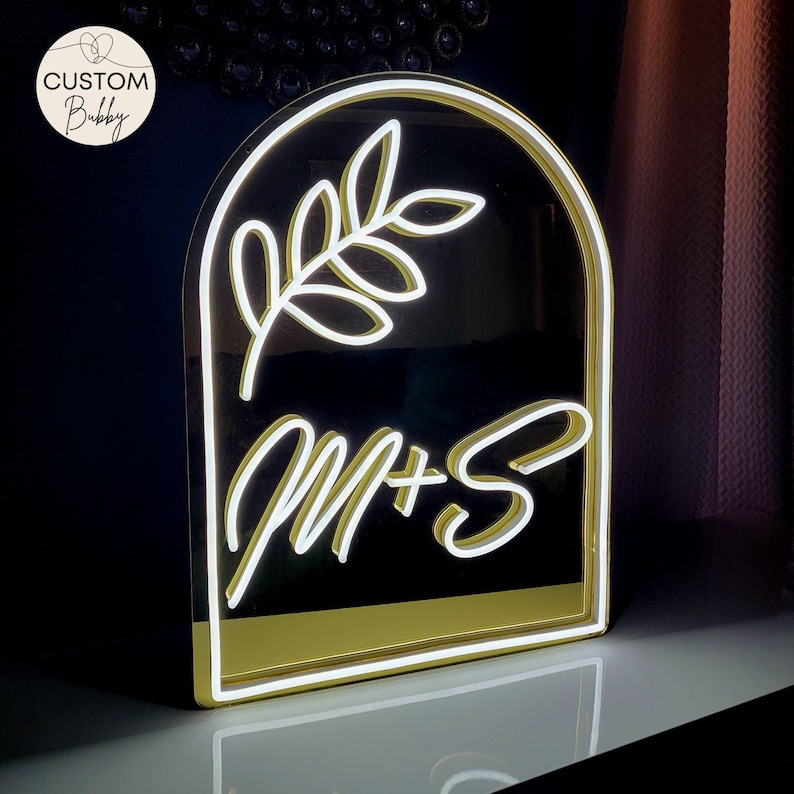 Custom Initials Sign Wedding Wedding Neon Sign for Reception - Etsy