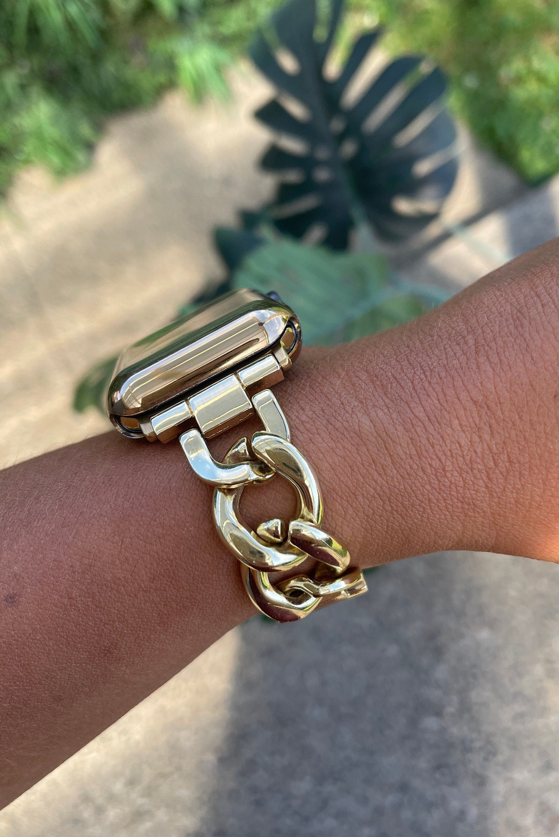 Gold Apple Watch Band Chain Bracelet Strap Luxury for Apple - Etsy