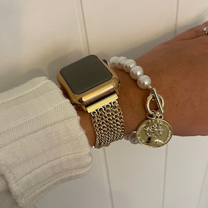 Gold Chain Apple Watch Strap Bracelet Apple Watch Band Luxury Apple ...