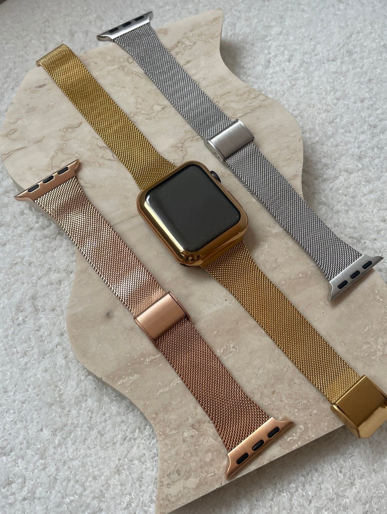 Rose Gold Apple Watch Band 45mm 44mm 42mm 41mm 40mm 38mm Gold - Etsy