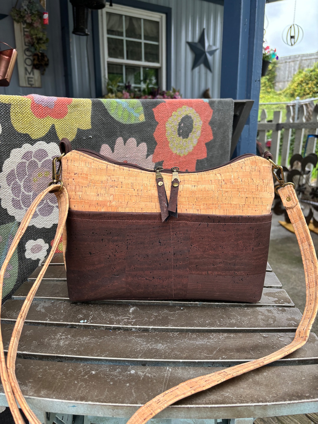 Stylish Cork Purse/cork Shoulder Bag/handmade Cork Handbag/minimalist ...