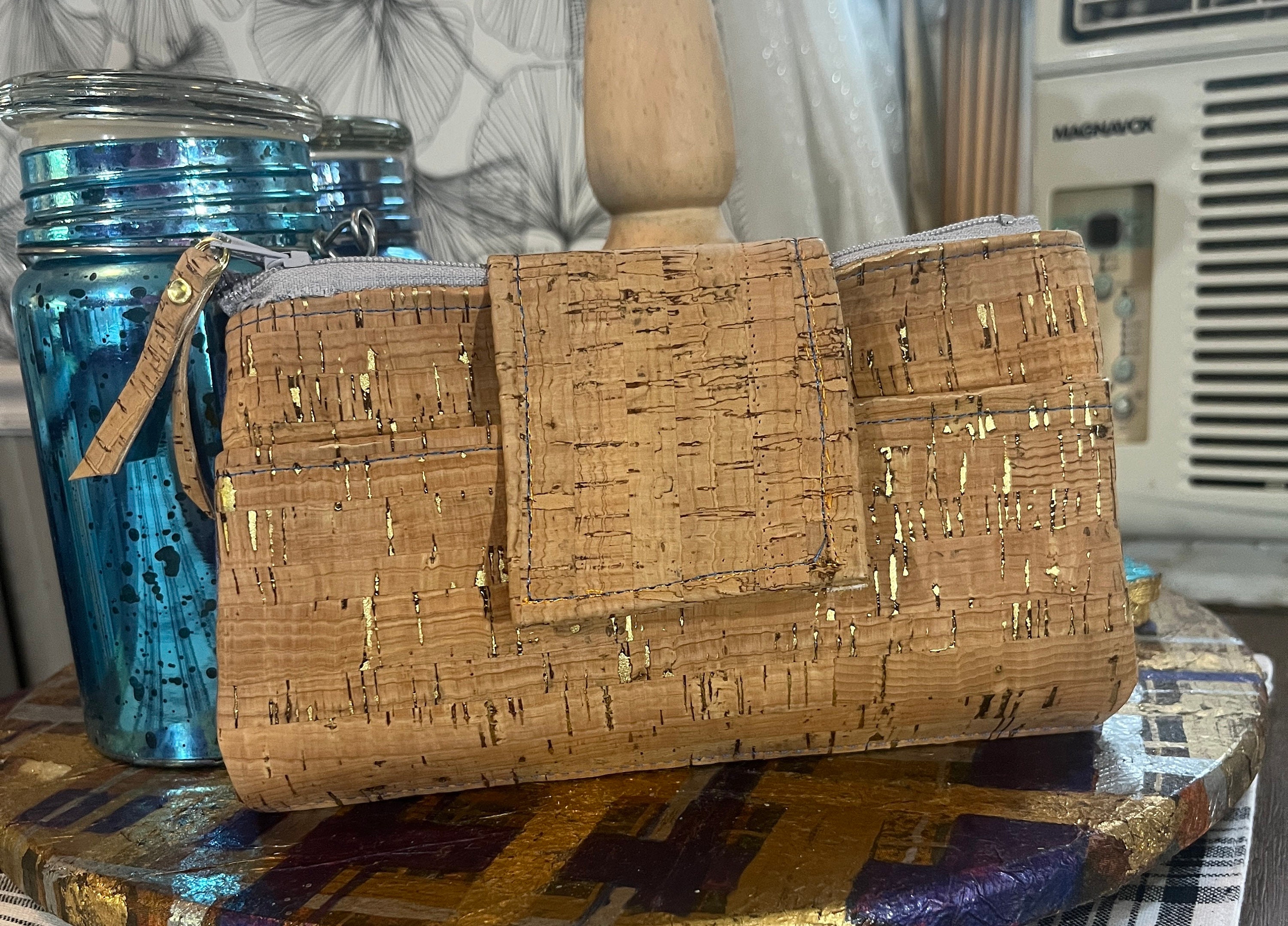 Cork Wallet/cork Clutch Purse/cork Zipper Pouch/cork Credit - Etsy