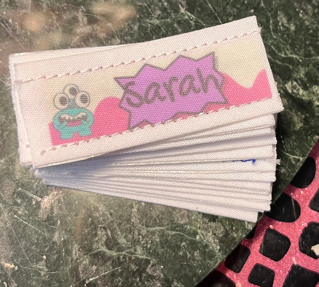 Custom Fabric Labels, 100% Custom Sew on Name Labels, Personalized Name ...