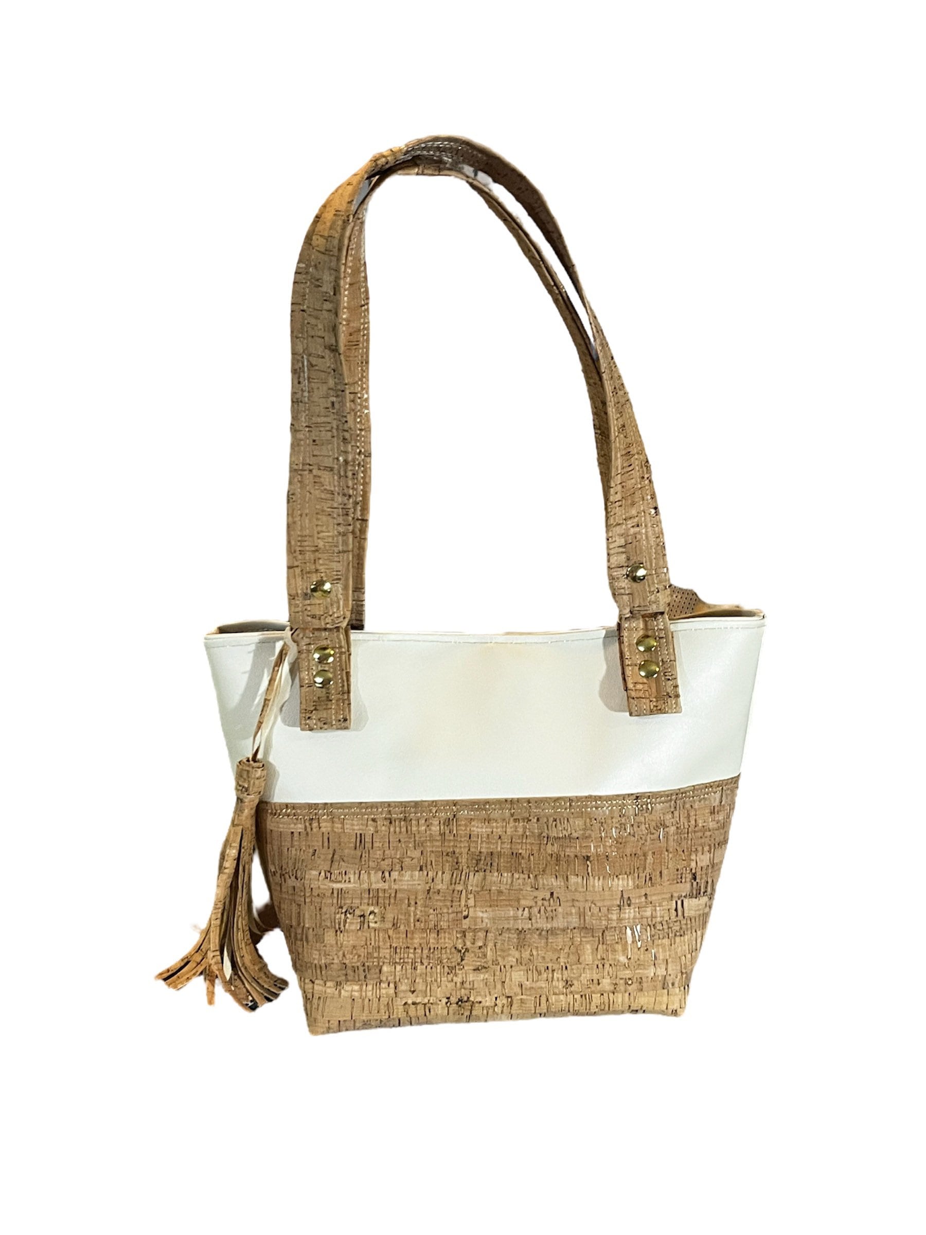 Cork Purse/cork and Faux Leather Handbag/cork Tote Bag/vegan - Etsy