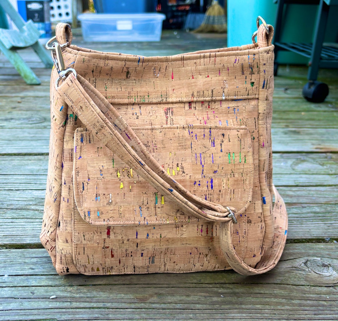 Cork Crossbody Bag/cork Purse/cork Shoulder Bag/rainbow Cork Crossbody ...