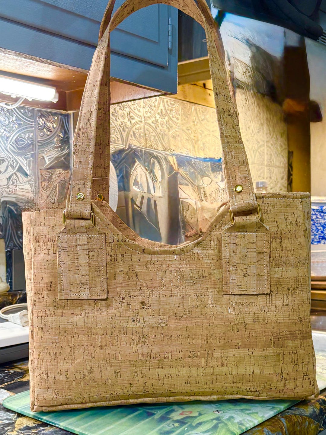 Beautiful Cork Purse/cork Shoulder Bag/handmade Cork Handbag/minimalist ...