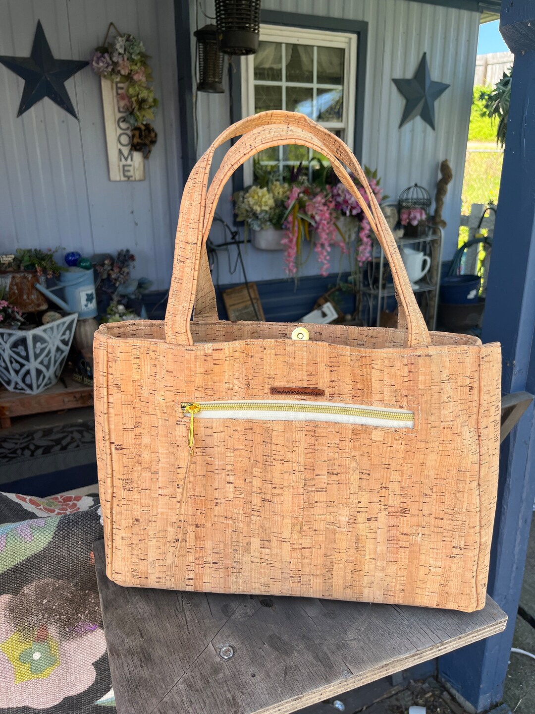 Stylish Cork Purse/cork Shoulder Bag/handmade Cork Handbag/minimalist ...