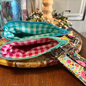 Double Zipper Coin Purse,wallet With Key Fob, Coin Pouch, Purse for ID ...