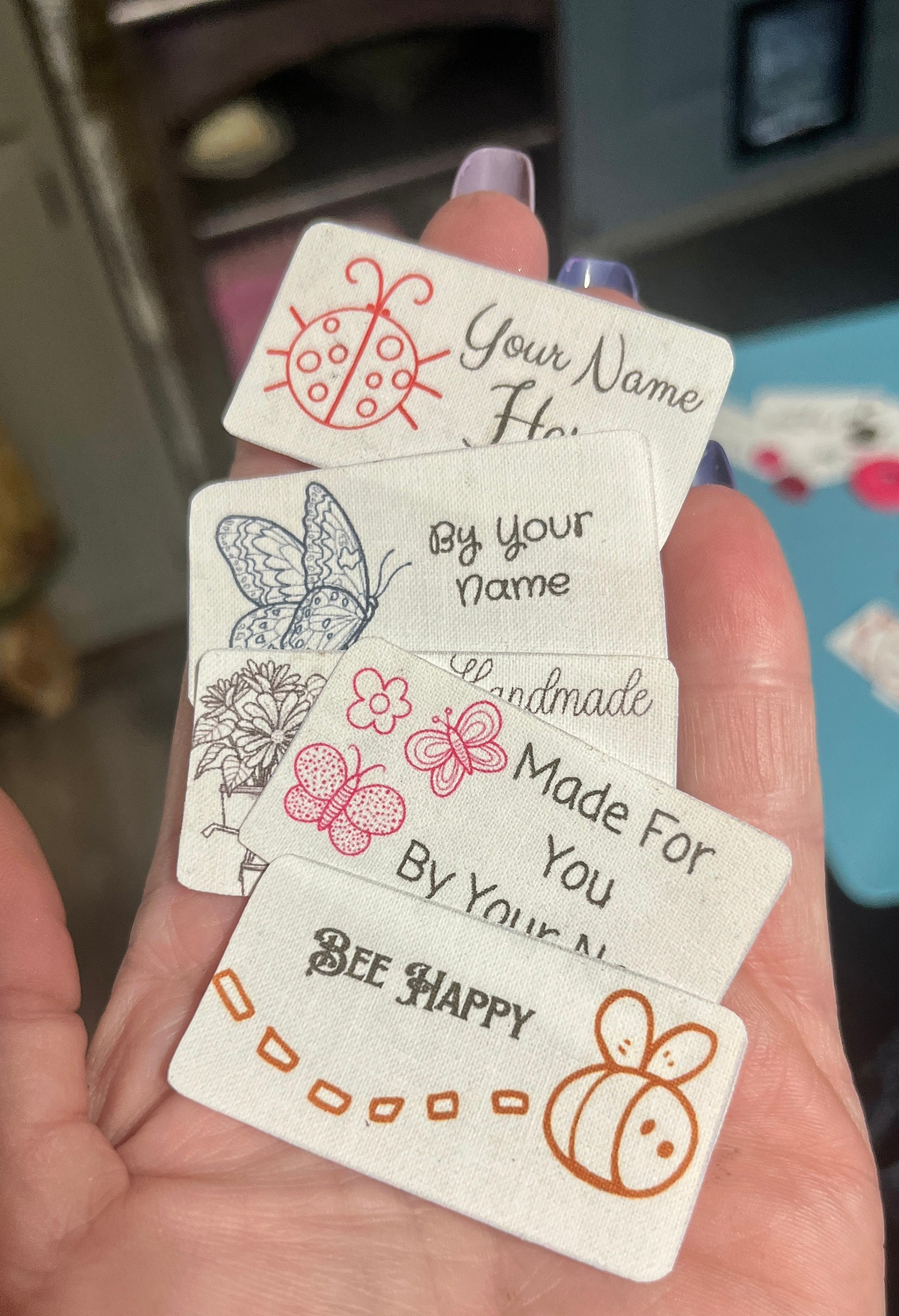 Custom Iron-on Name Labels: 100% Cotton, 30x Personalized Fabric Tags ...