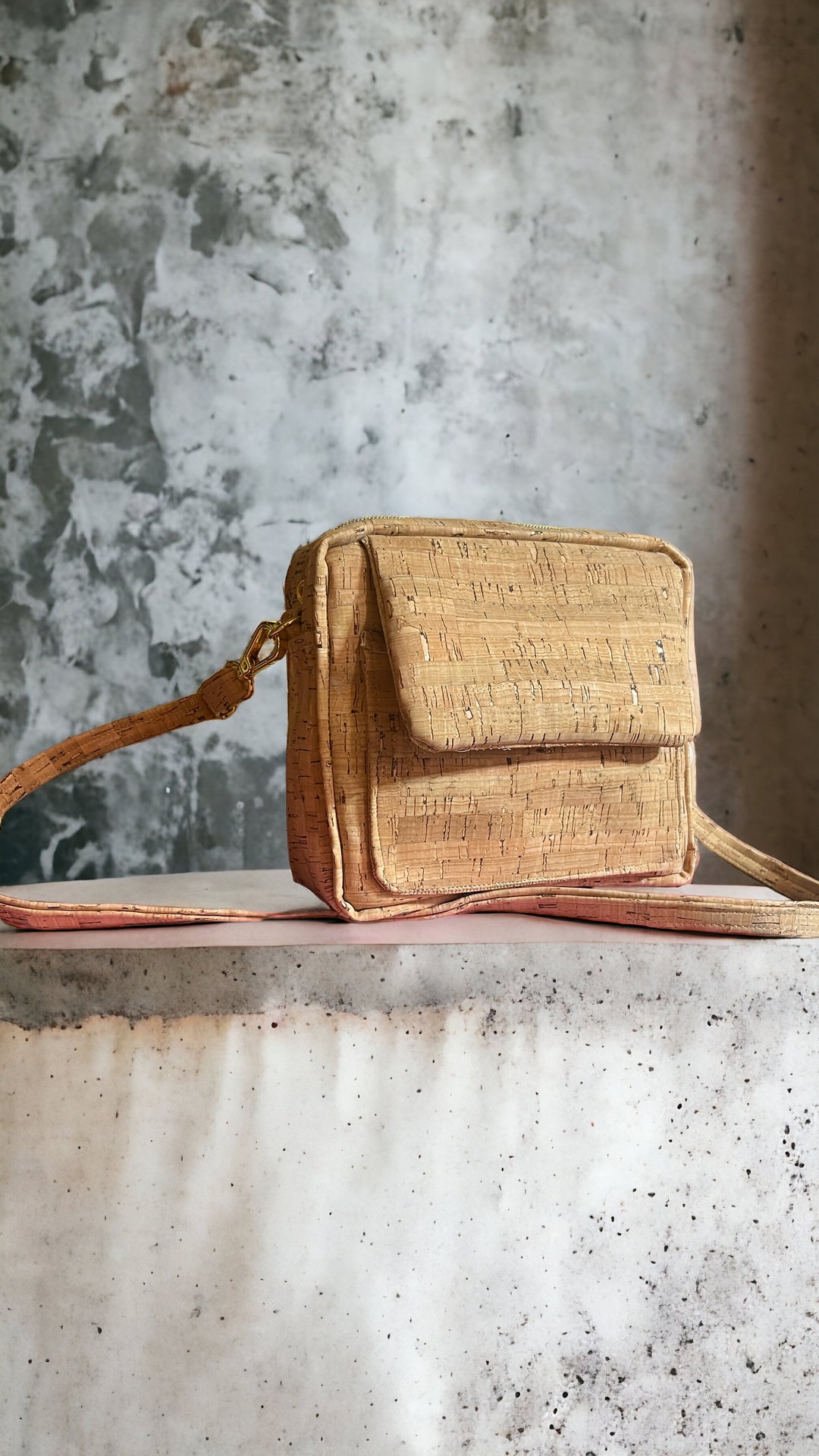 Cork Crossbody Purse: Eco-friendly Shoulder Bag - Etsy