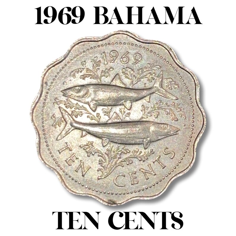 1969 Bahamian Ten Cents Coin - Etsy