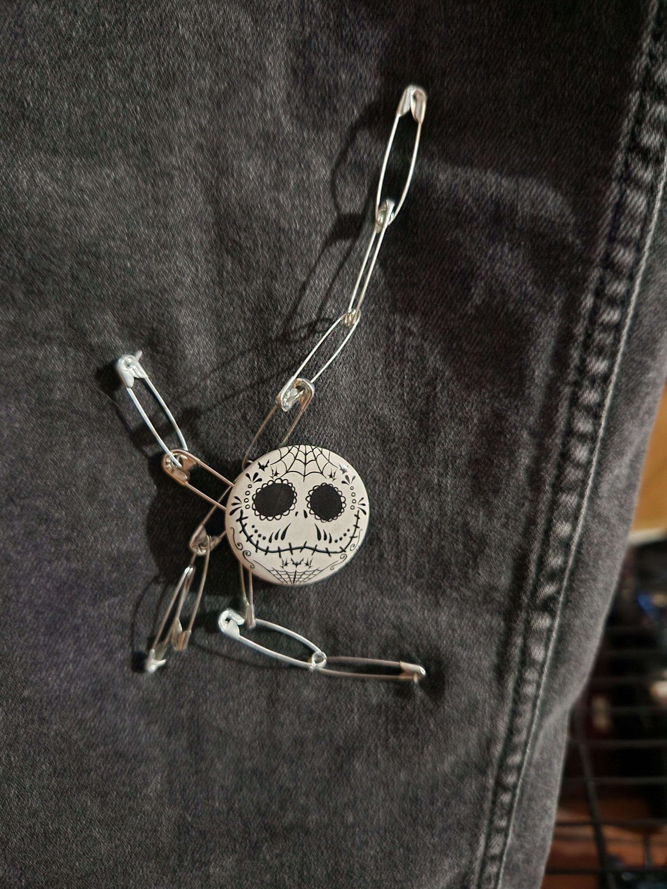 Customized/reworked Denim Punk Pants – With Hand-added Patches, Bleach ...