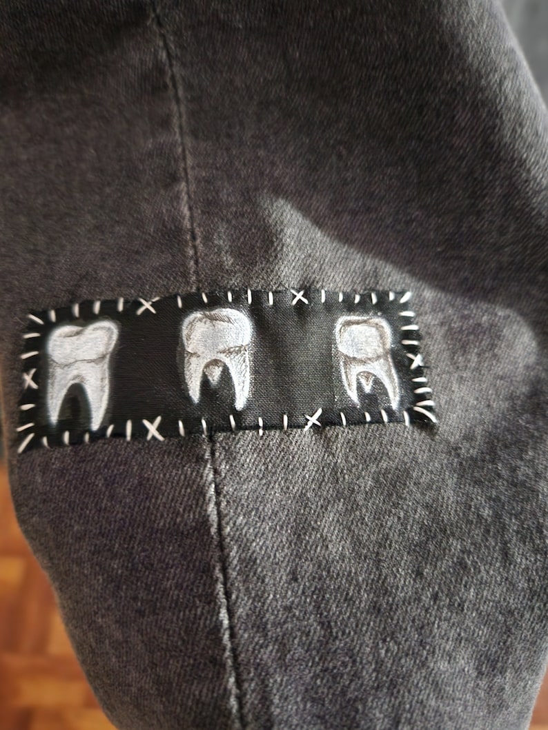 Customized/reworked Denim Punk Pants – With Hand-added Patches, Bleach ...