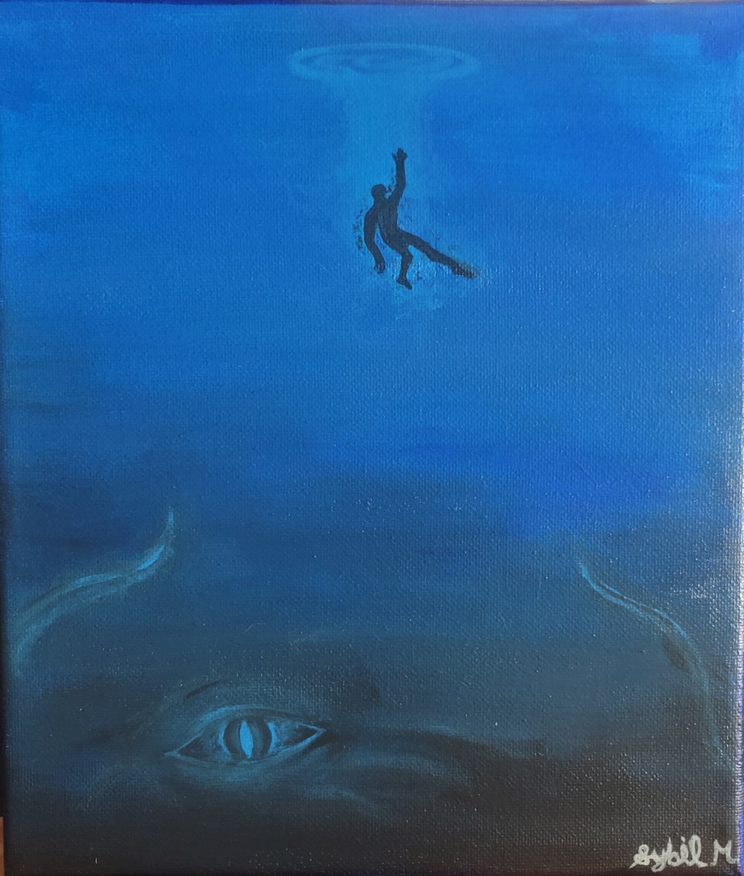 Thalassophobia - Original Acrylic Painting on Canvas - Etsy