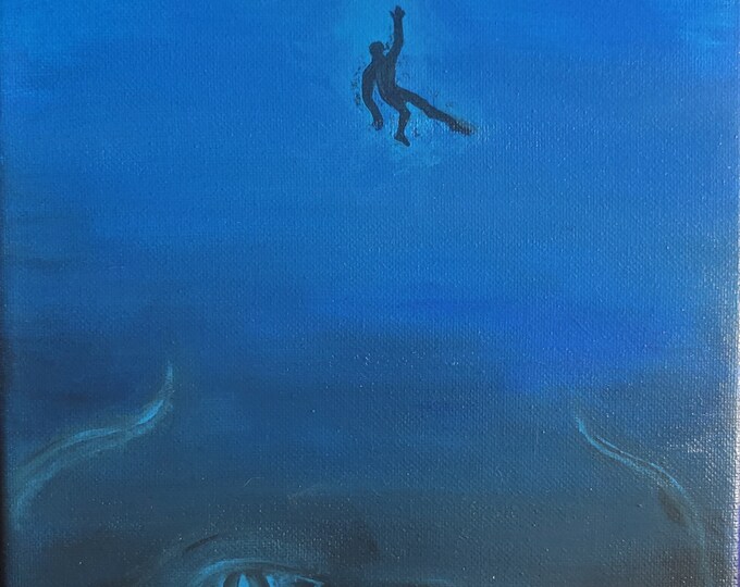 Thalassophobia - Original Acrylic Painting on Canvas - Etsy
