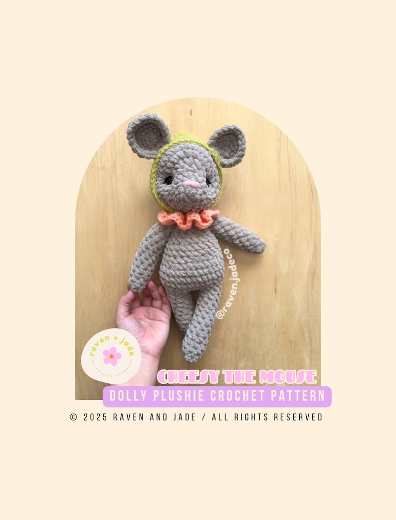 Mouse Plushie Crochet Pattern / LOW SEW Crochet Pattern / Crochet ...
