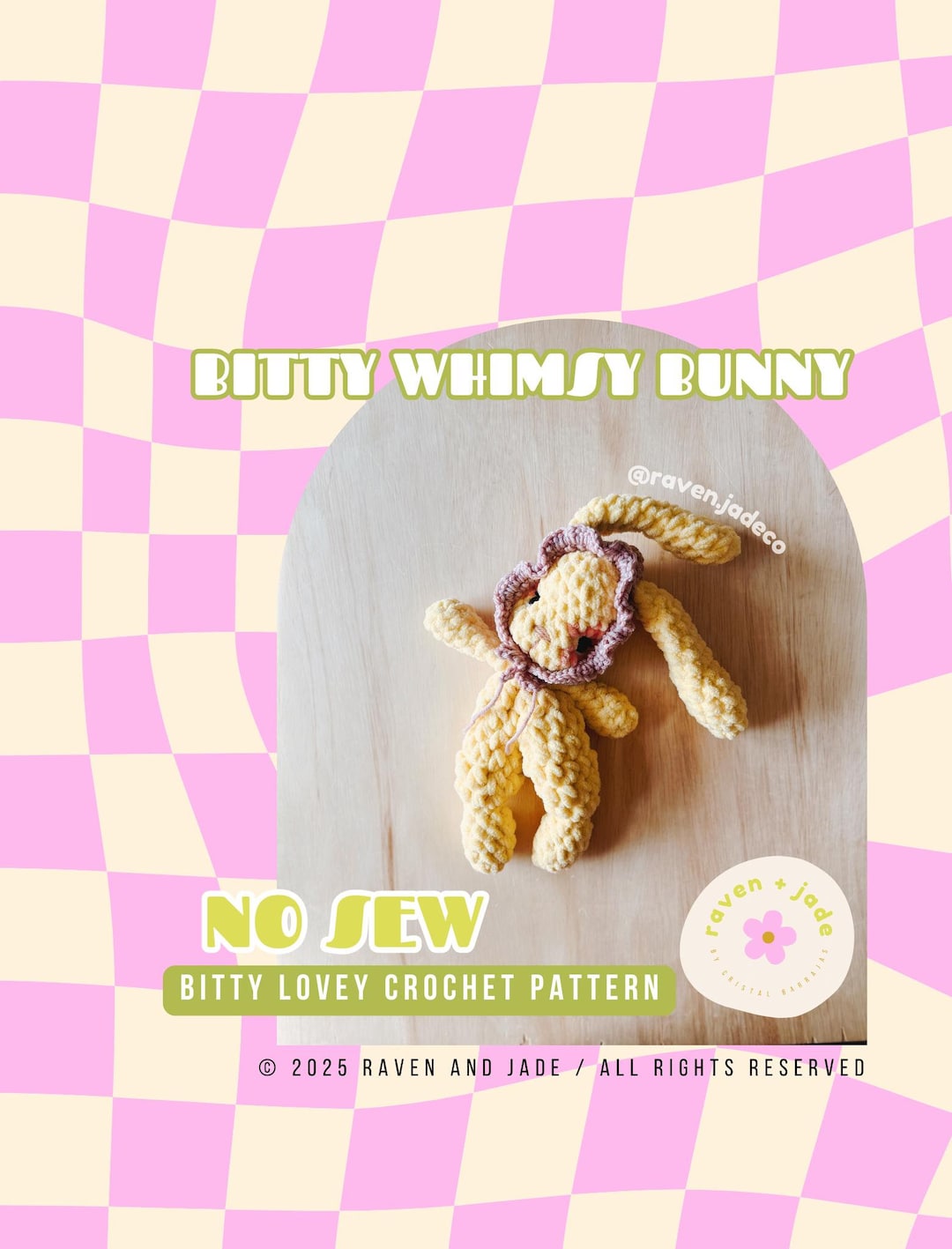 Bitty Whimsy Bunny Crochet Pattern / NO SEW Crochet Pattern / Bunny Crochet Plushie / Easter ...