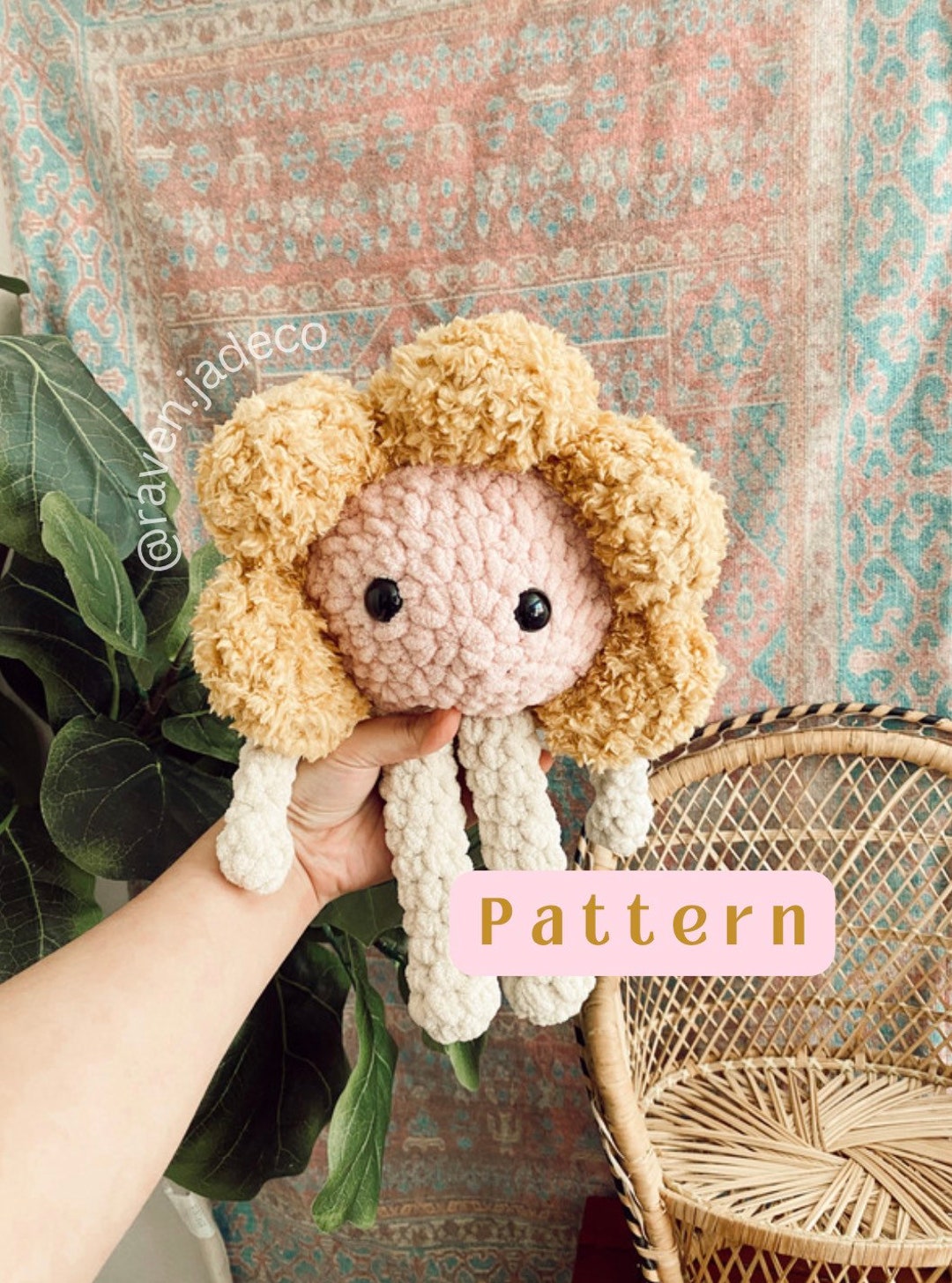 The ORIGINAL Groovy Flower Crochet Pattern / Low Sew Crochet Pattern ...