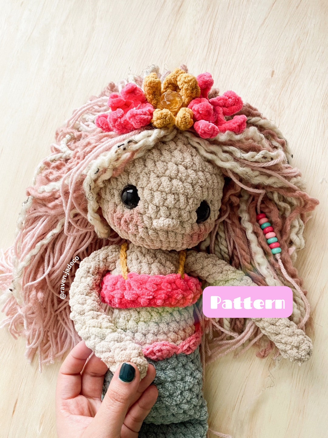 Marina the Groovy Mermaid / Crochet Pattern / Mermaid Crochet Pattern ...