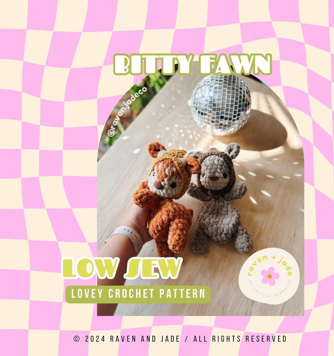 Bitty Fawn Lovey Crochet Pattern / LOW SEW Crochet Pattern / Crochet ...