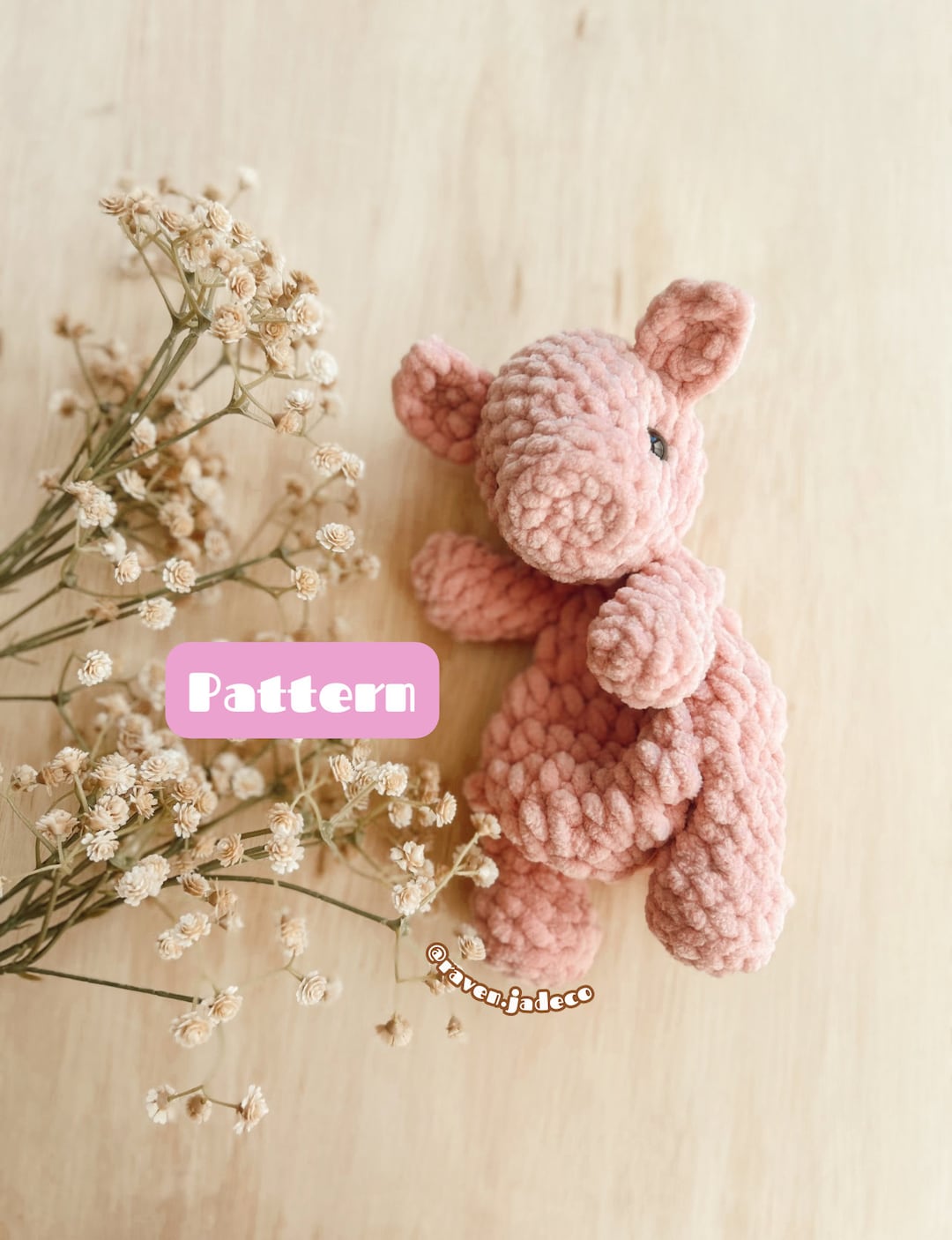 Honey the Pig Crochet Pattern / LOW SEW Crochet Pattern / Crochet Baby ...