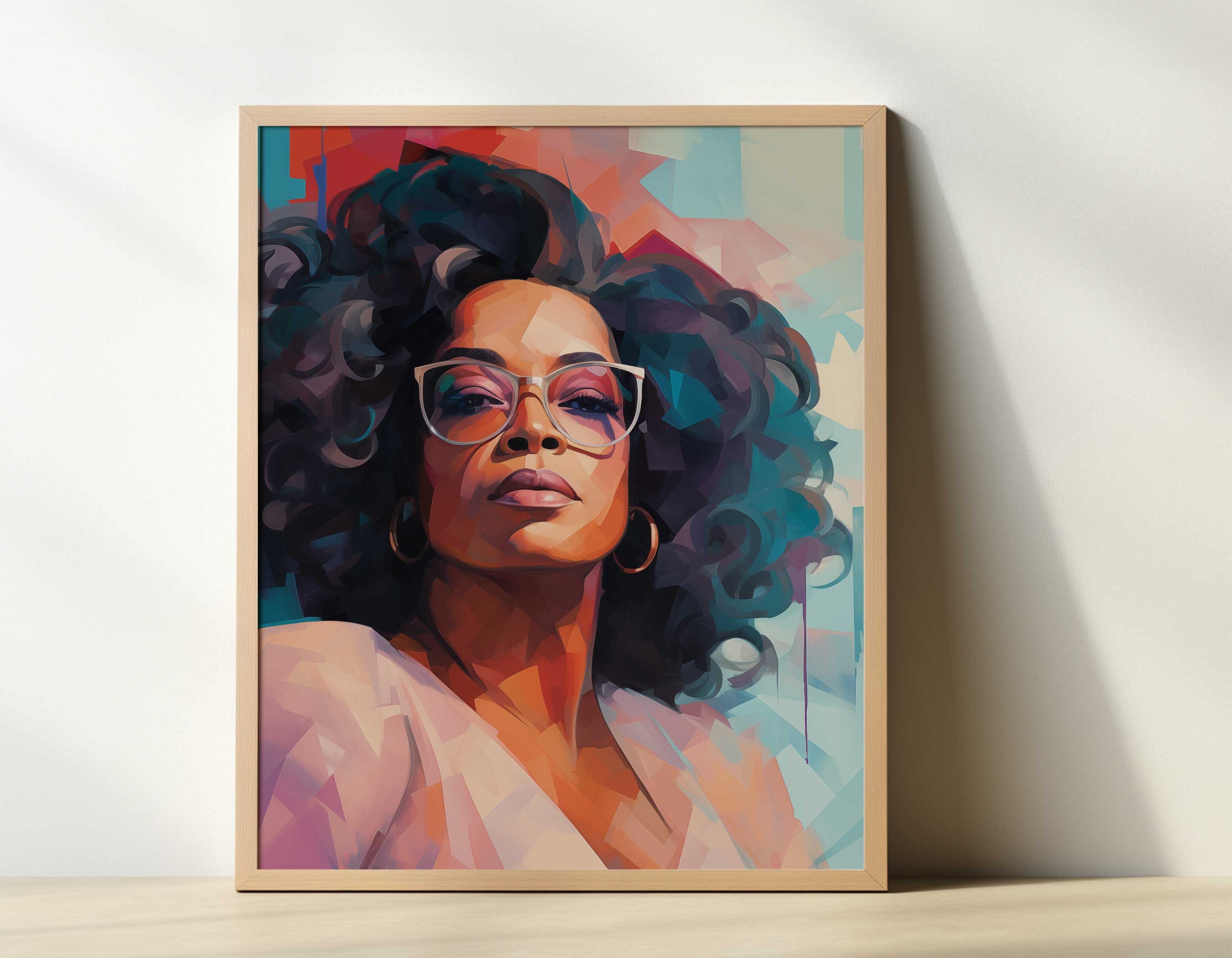 Oprah Art Print, Oprah Winfrey Art, Black History Art Print, Famous ...