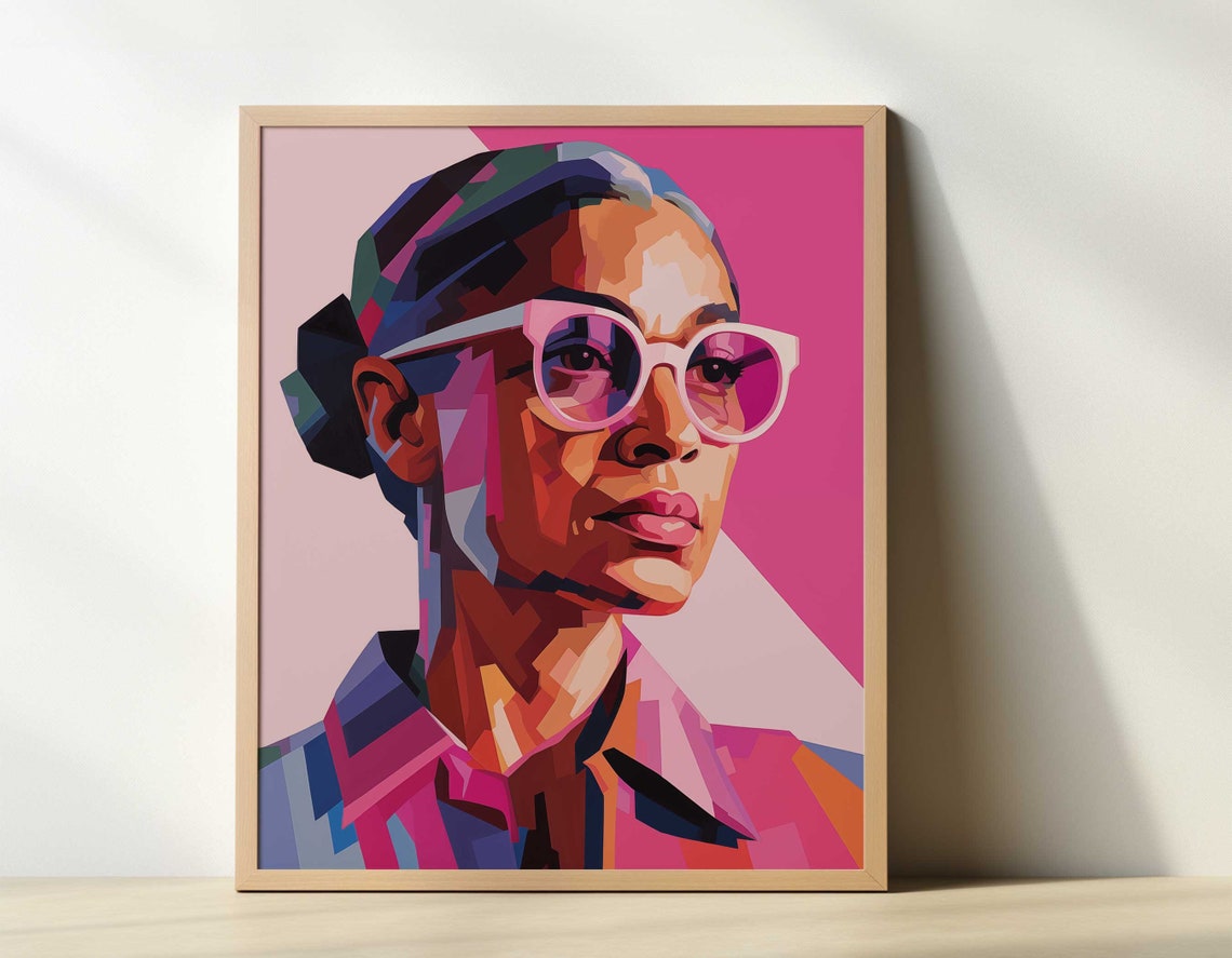 Rosa Parks Art Print, Rosa Parks Art, Black History Art Print, Famous ...