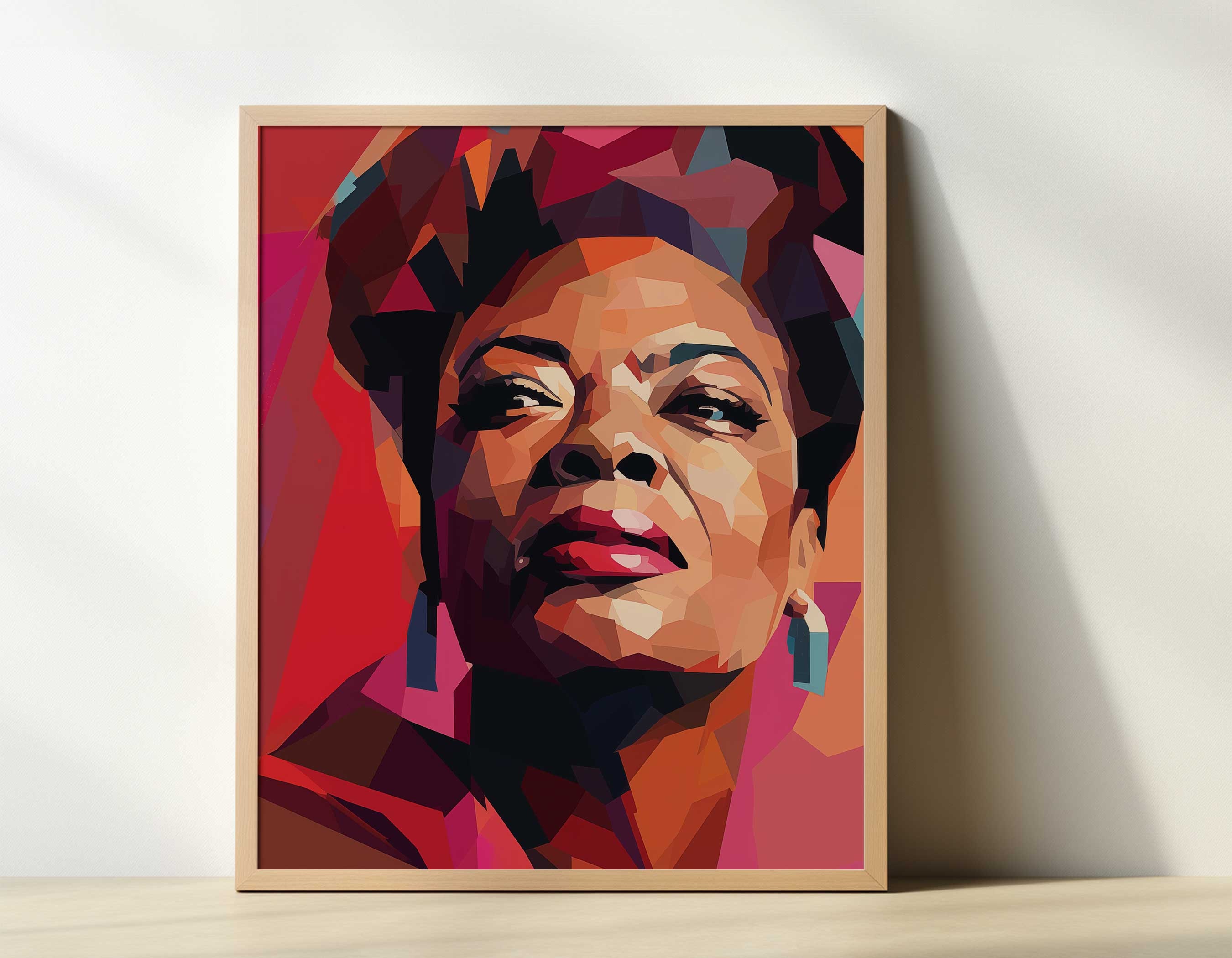 Maya Angelou Art Print, Maya Angelou Art, Black History Art Print ...