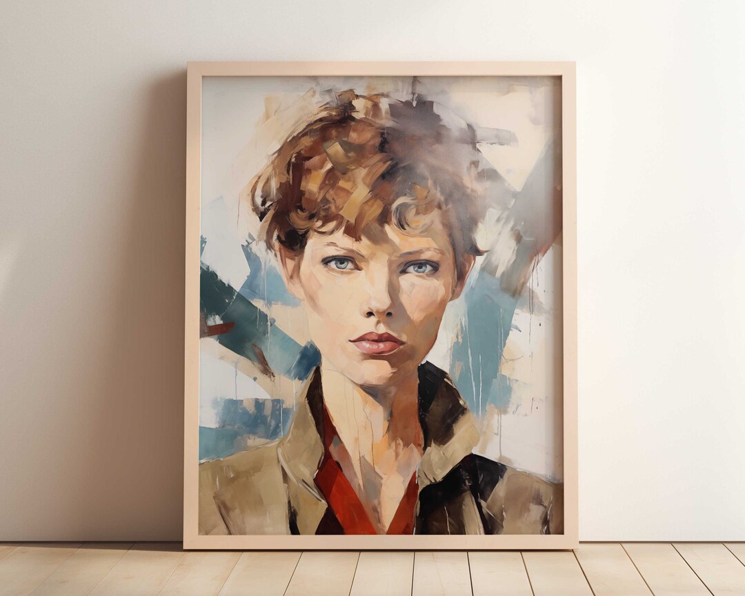 Amelia Earhart Digital Print, Amelia Earhart Art, Female Hero Art Print ...
