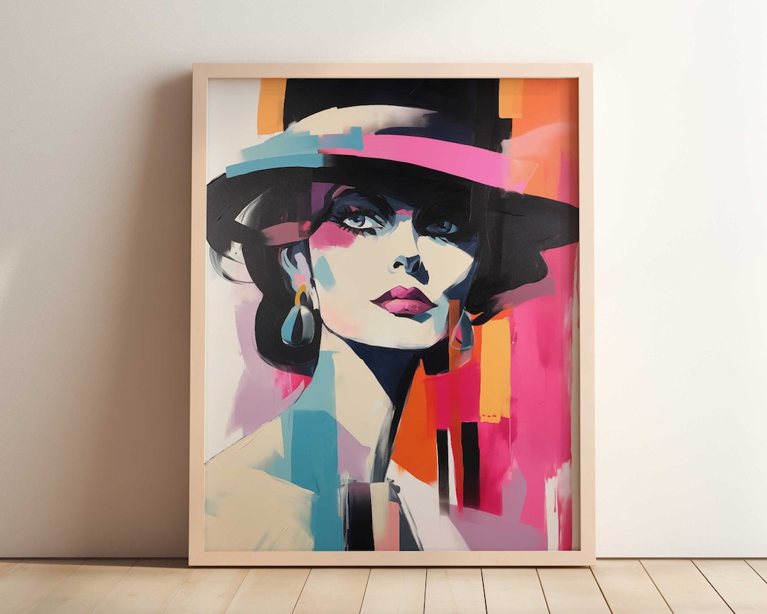 Coco Chanel Digital Print, Coco Chanel Acrylic Abstract Art, Black ...