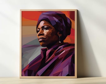 Maya Angelou Art Print, Maya Angelou Art, Black History Art Print ...