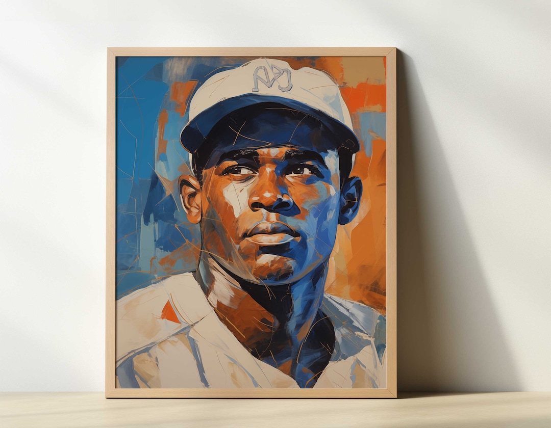 Jackie Robinson Art Print, Jackie Robinson Art, Black History Art Print ...