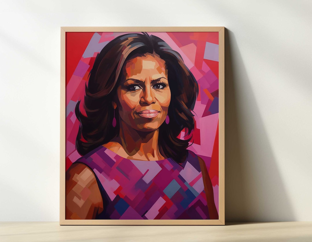 Michelle Obama Art Print, Michelle Obama Art, Black History Art Print ...