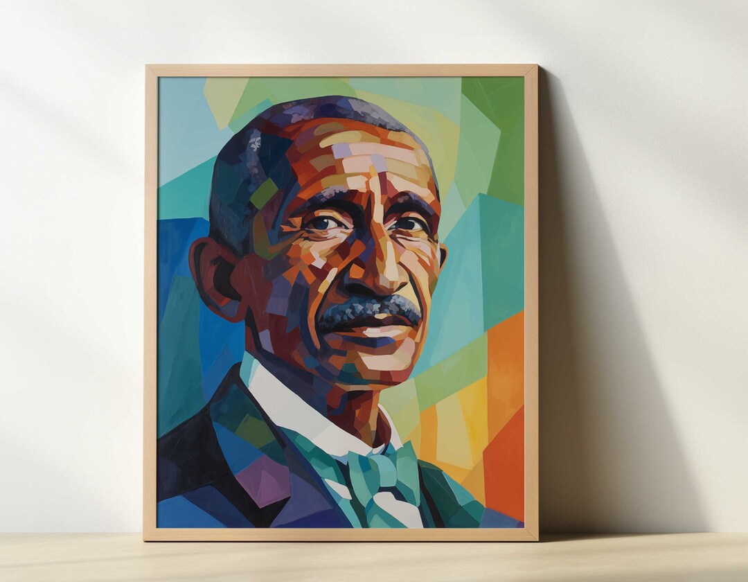 George Washington Carver Art Print, Black History Art Print, Famous ...