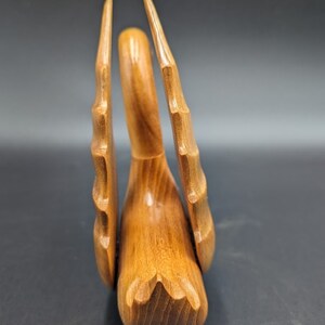 Hand Carved Wooden Swan - Etsy